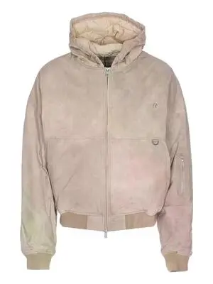 REPRESENT Padded Hooded Bomber Jacket - Neutrals