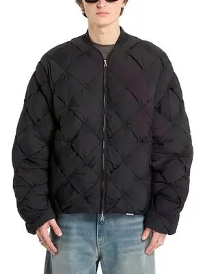 REPRESENT Quilted Bomber Jacket - Black