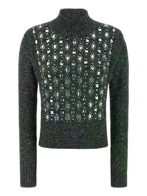 Pinko Embellished Turtleneck Sweater - Grey