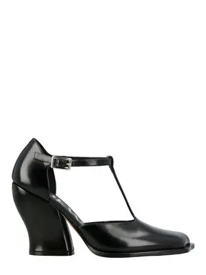 Loewe 90mm Onda T-bar Pumps - Black