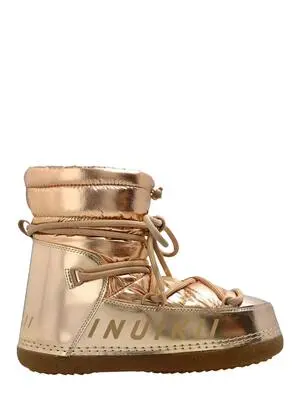 Inuikii Mountain Quilted Metallic Snow Boots - Gold