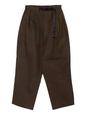 Comme Des Garçons Pleated Belted Trousers - Brown