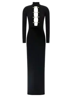 Elisabetta Franchi Open-back Maxi Dress - Black