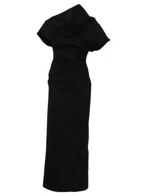 ENTIRE STUDIOS High-neck Midi Dress - Black