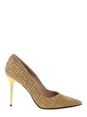 Balmain 95mm Monogram Logo Pumps - Neutrals
