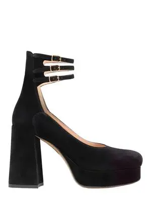 Chloé Loti Triple-buckle Platform Pumps - Black