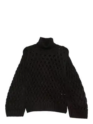 P.a.r.o.s.h Turtleneck Open-knit Sweater - Brown