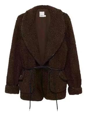 Simkhai Fleece Jacket With Tie Waist - Brown
