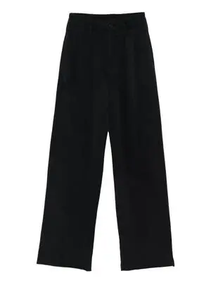 R13 Pleated Frayed Trousers - Black