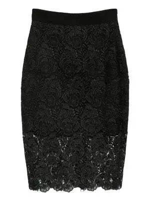 GEMY MAALOUF Lace Mini Skirt - Black