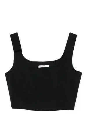 Patrizia Pepe Seam-detail Top - Black