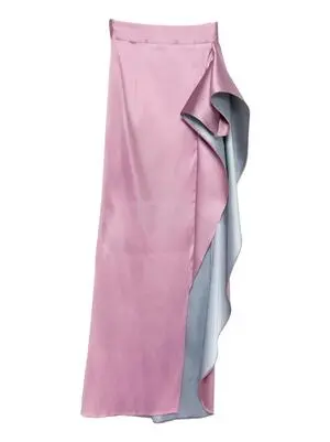 GEMY MAALOUF Ruffled Midi Skirt - Pink