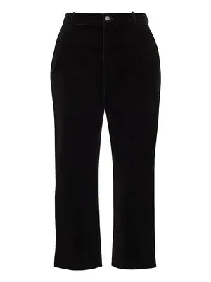 Saint Laurent Velvet Flare Trousers - Noir