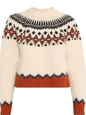 Alanui Sweet Winter Sweater White Pattern