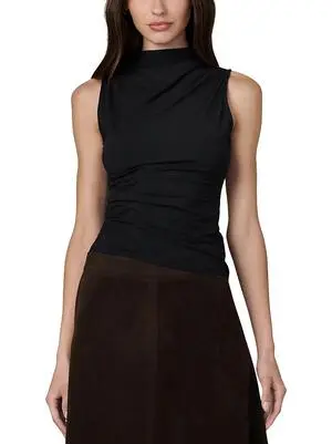 Joe's Jeans The Dove Draped Sleeveless Top - Black
