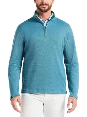 Robert Graham Troland Quarter Zip Sweater - Blue Coral