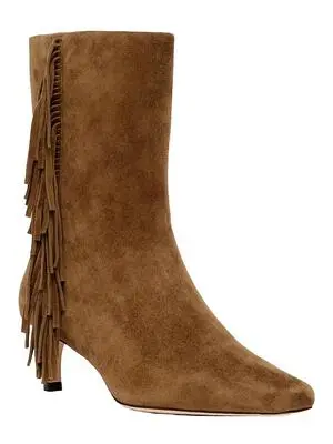 Paige Aya Suede Mid-calf Boots - Dark Olive