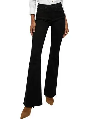 Veronica Beard Beverly High Rise Flare Jeans - Onyx