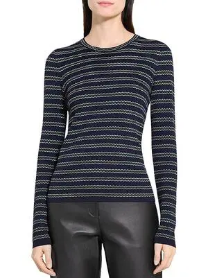 THEORY Stripe Wool Top