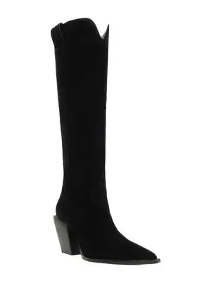 Schutz Maine Up Pointed Toe Boot - Black