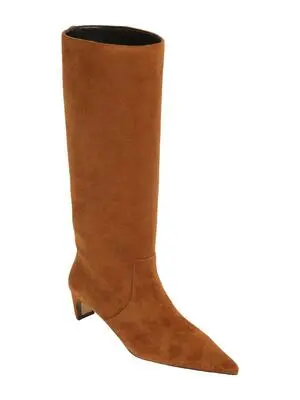 Marc Jacobs Pointed Toe Suede Boots - Copper