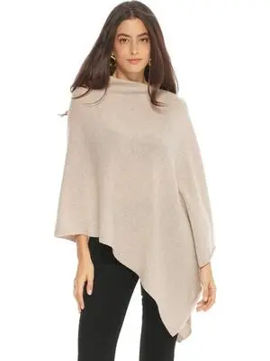 MONTICELLI CASHMERE Pure Cashmere Poncho - Beige