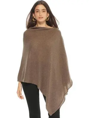 MONTICELLI CASHMERE Pure Cashmere Poncho Brown