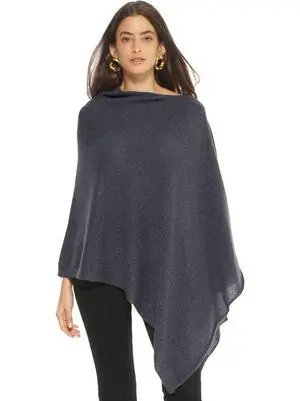 MONTICELLI CASHMERE Pure Cashmere Poncho Charcoal