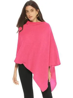 MONTICELLI CASHMERE Pure Cashmere Poncho Fuchsia