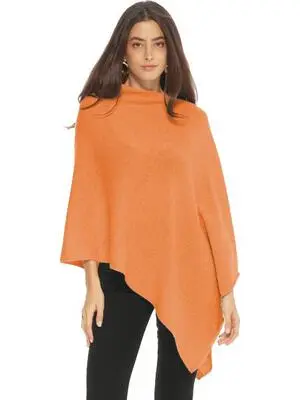 MONTICELLI CASHMERE Pure Cashmere Poncho Saffron