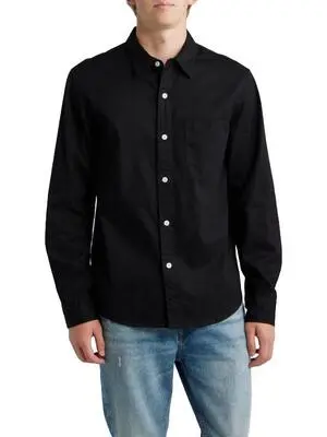 925 ORIGINALS Foreman Classic Fit Washed Twill Button-up Shirt - Washed Black