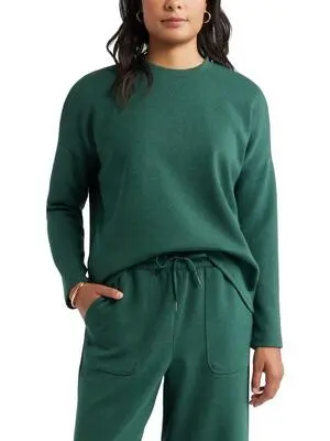 Caslon Relaxed Fit Sweatshirt Green Pinecone
