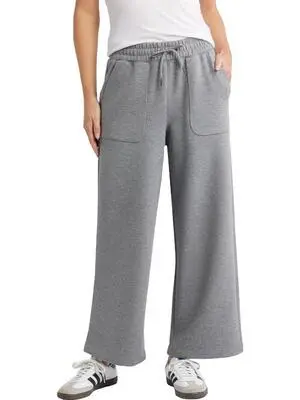 Caslon Patch Pocket Pull-On Ankle Pants Grey Dark Heather