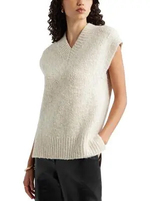 Nordstrom Merino Wool Blend Sweater Vest - Ivory Marl