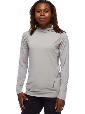 BLACK DIAMOND Alpenglow Hooded Long-Sleeve Shirt Pewter