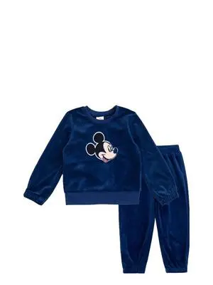 Disney Velour Sweatshirt And Pants Set - Mickey Mouse Blue