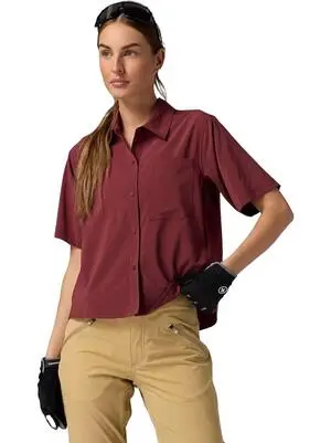 BACKCOUNTRY Slickrock Short-sleeve Button-up Jersey - Red Mahogany