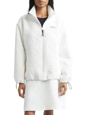 Sandy Liang Ascher Jacquard Quarter Zip Top - White