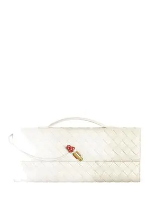 Bottega Veneta Long Andiamo Clutch - Sea Salt/mushroom-mb