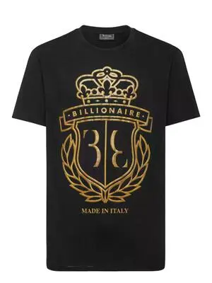 BILLIONAIRE Crest Round-neck T-shirt - Black