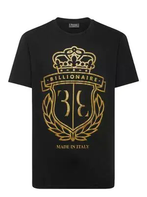 BILLIONAIRE Crest Round-neck T-shirt - Black
