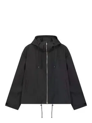ROUGH. Logo-print Hooded Jacket - Black