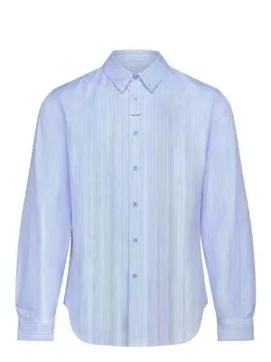 Martine Rose Striped Long-sleeve Shirt - Blue