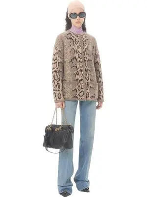 Valentino Garavani Cashmere Animal Print Cardigan - Animal Print / Black / Brown / Multicolor