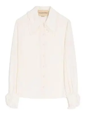 Valentino Garavani Crepe De Chine Shirt Neutral