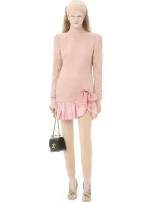 Valentino Garavani Floral Matelassé Mini Dress - Pink