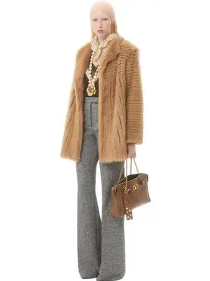 Valentino Garavani Shearling Coat - Brown / Multicolor