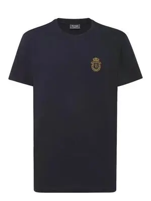 BILLIONAIRE Crest Round-neck T-shirt - Blue