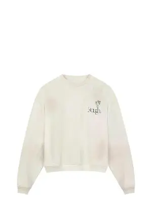 ROUGH. Floral-print Crew-neck Sweatshirt - Neutrals