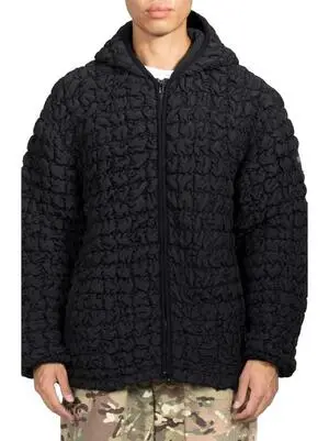 PLEASURES Tender Hooded Quilted Puffer Jacket - Black